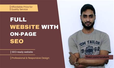 Develop Complete Website With On Page Seo By Ranakpik Fiverr