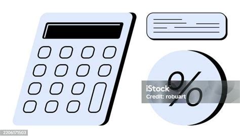 재무 및 회계 기능을 나타내는 백분율 기호 및 문서가 있는 계산기 가격에 대한 스톡 벡터 아트 및 기타 이미지 가격 개념 개념과 주제 Istock
