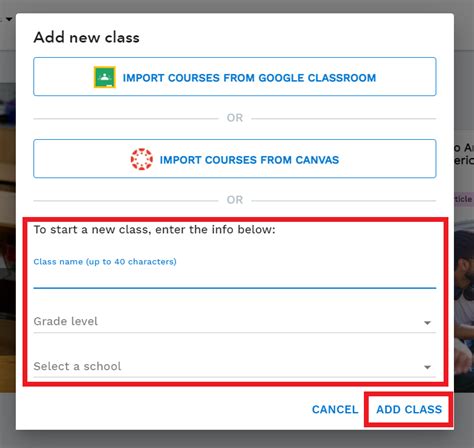 Create A Class Actively Learn