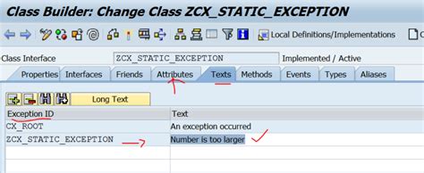 oo exception global exception class sapcodes