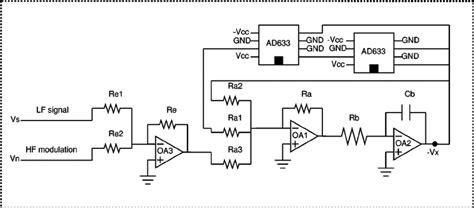 Circuit Used In The Analog Simulations Of The Overdamped Duffing