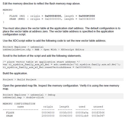 Rtostm4c1294ncpdt Locating Ti Rtos Application To Specific Address Arm Based