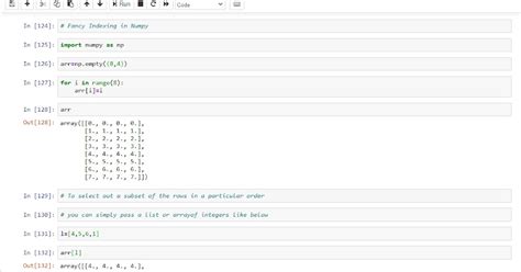 Python And It S Libraries Fancy Indexing In Numpy