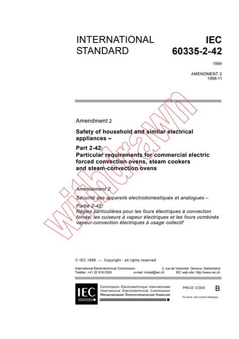 IEC AMD Amendment Safety Of Household And Similar Electrical Appliances