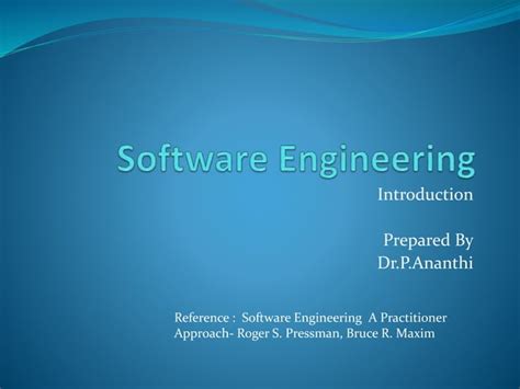 Software Engineering Pptx Computer Software And Applications Computing