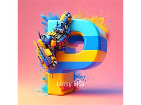 Panel úplet Písmeno P Transformers Látky Elča Sro