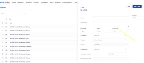 Understanding And Resolving The Critical Path Field Bug In New Risk Creation In Jira Align