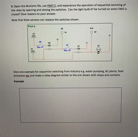 8 Open The Multisim File Use Part E And Experience