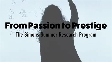 From Passion To Prestige The Simons Summer Research Program — Inspirit Ai
