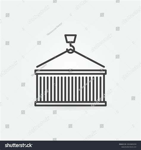 Shipping Container Vector Delivery Concept Minimal Stock Vector Royalty Free 2263885059