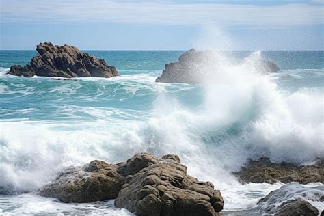 해변에서 부서지는 파도 기둥 물 사람없음 배경 일러스트 및 사진 무료 다운로드 Pngtree