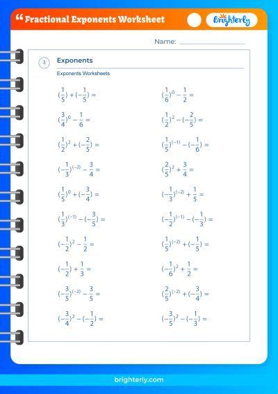 Fractional Exponents Worksheet Rational Exponent Equations