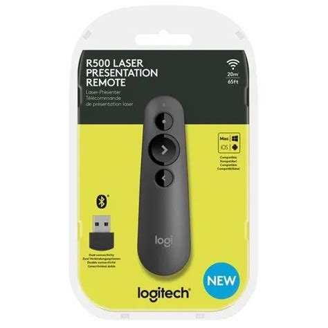 Logitech R500 Laser Presentation Remote Clicker With Dual Connectivity