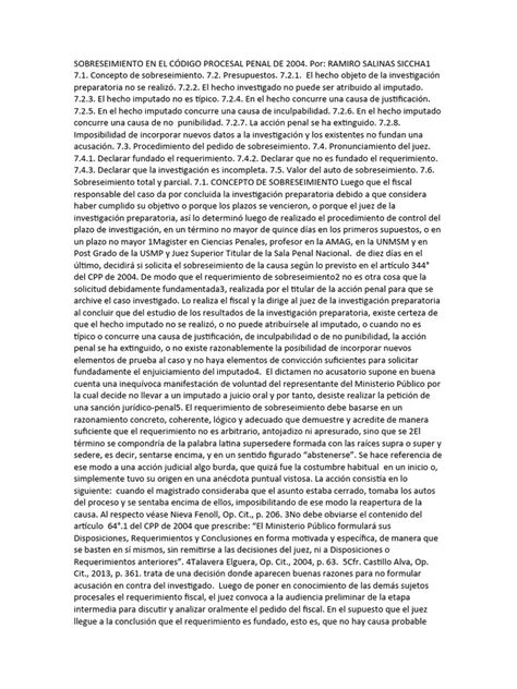 Que Es El Sobreseimiento Pdf