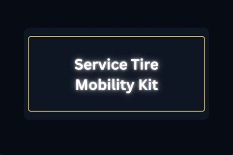 What Is The Tire Mobility Kit At Stephanie Daley Blog