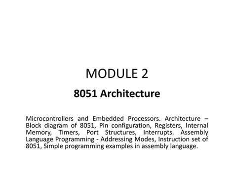 8051 Architecture Pptx