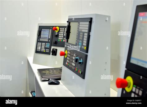 Milling CNC Machine Control Panel With Display Selective Focus Stock Photo Alamy