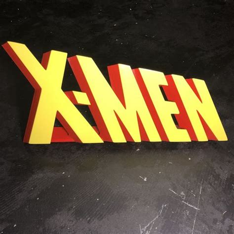 👾 Classic X Men Comic Logo Free Standing 3d X Men Logo・ Stl File For