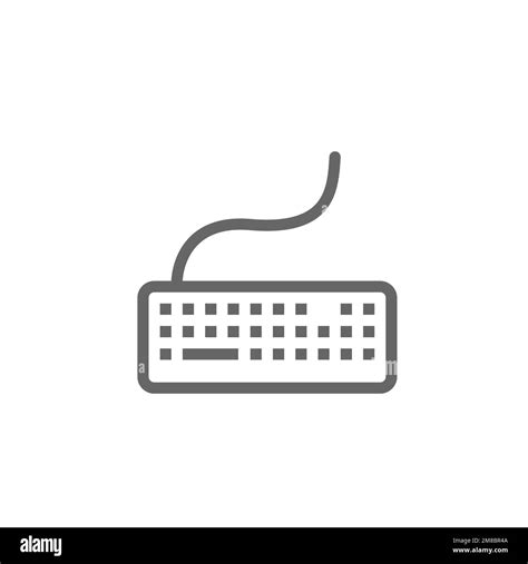 Computer Keyboard Line Icon Graphics Resource Template Vector