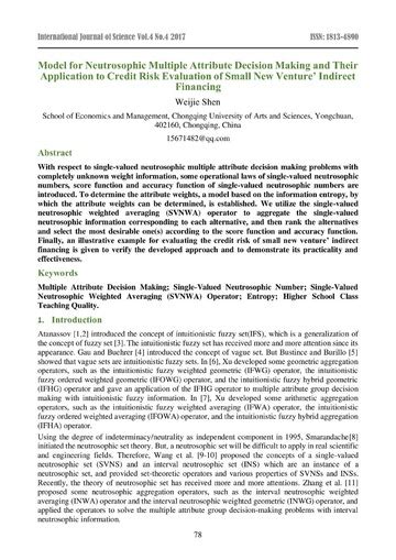 Model For Neutrosophic Multiple Attribute Decision Making And Their