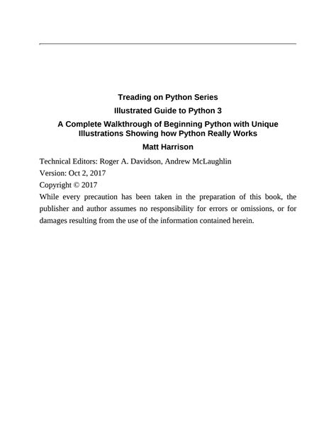 Solution Illustrated Guide To Python 3 A Complete Walkthrough Of