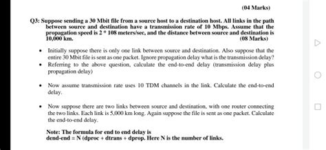 solved 04 marks q3 suppose sending a 30 mbit file from a