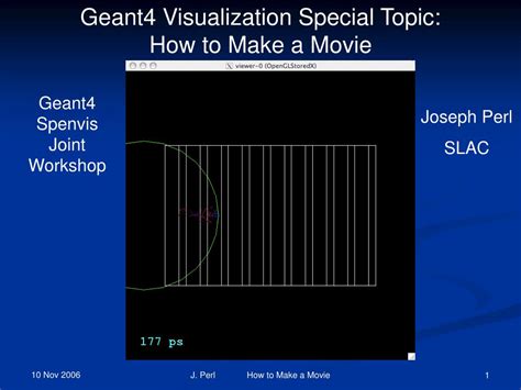 Ppt Geant4 Visualization Special Topic How To Make A Movie
