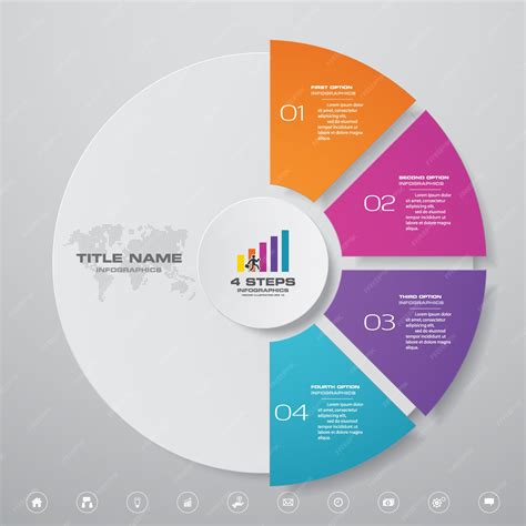 Premium Vector 4 Steps Cycle Chart Infographics Elements