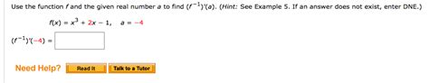Solved Use The Function F And The Given Real Number A To
