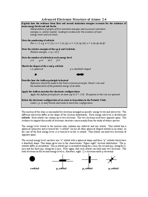 Advanced Atomic Structure Pdf Electron Configuration Atomic Orbital