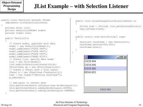 Ppt Object Oriented Programming Design Topic User Interface