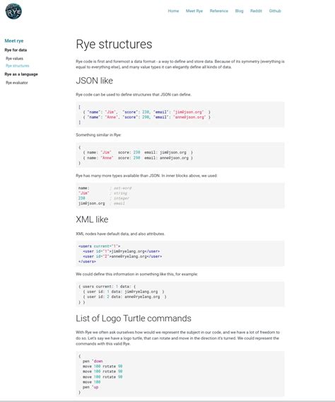 docs meet rye structures r ryelang