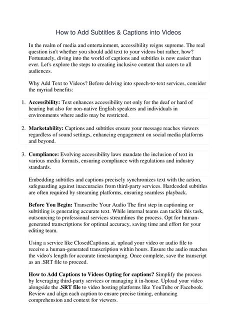 Ppt How To Add Subtitles And Captions Into Videos Powerpoint