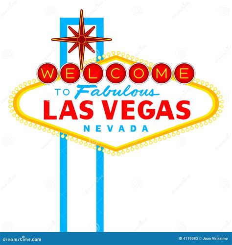 Las Vegas Sign Stock Vector Illustration Of Welcome Jackpot 4119383