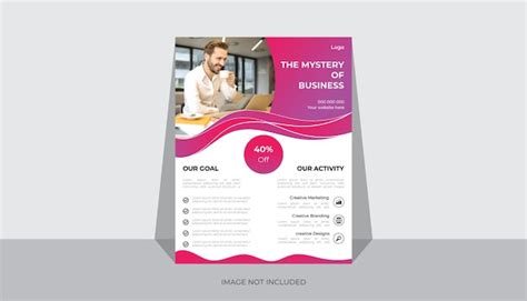 디지털 회사를 위한 무료 벡터 비즈니스 전단지 디자인 프리미엄 벡터