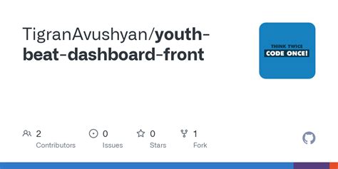 GitHub TigranAvushyan Youth Beat Dashboard Front
