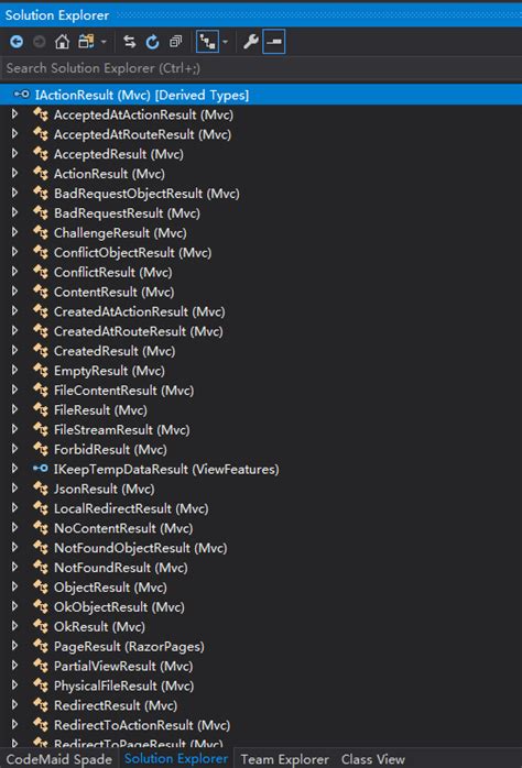 C How To Find Derived Class In Visual Studio 2017 Stack Overflow