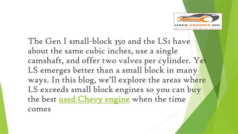 Ppt Which Is A Better Chevy Engine Ls Or Small Block Powerpoint Presentation Id 11529090
