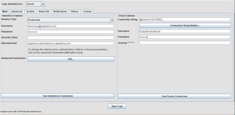 Oracle Connection Capstorm Learning Center