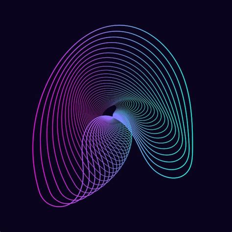 Premium Vector Dynamic Strange Line Gradient Shape Futuristic