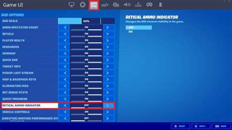 How To Turn Off Reticle Ammo Indicator In Fortnite Kr4m