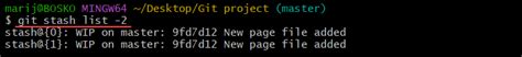 How To List Git Stash Entries