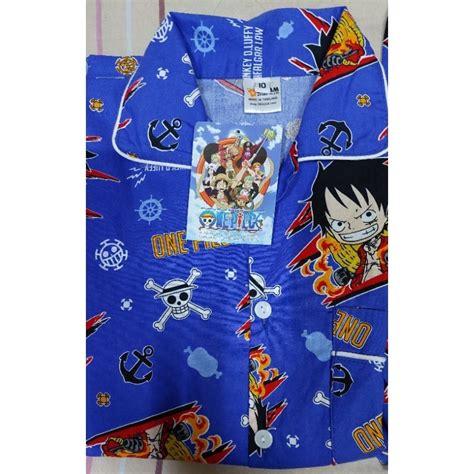 ชุดนอนวันพีชเด็กผู้ชาย แขนยาว ขายาว Shopee Thailand