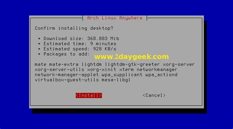 Install Custom Arch Linux System Easily Through Arch Anywhere 2daygeek
