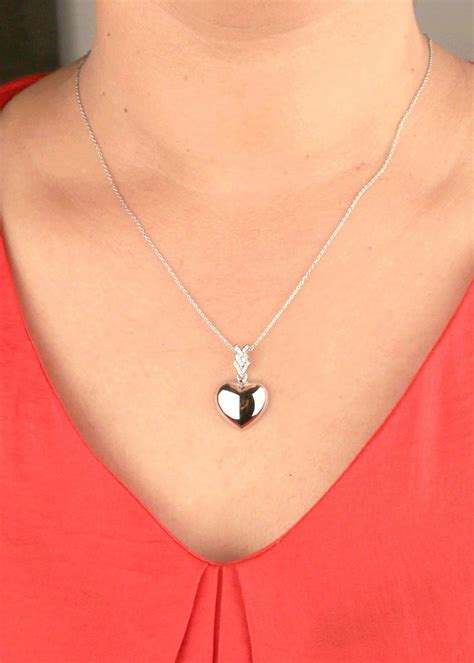 Get Stone Detail Sterling Silver Heart Necklace At ₹ 1199 Lbb Shop