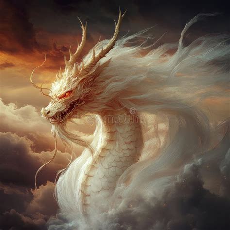 A Magnificent Colorful Eastern Dragon With Golden Horns And Scales Is