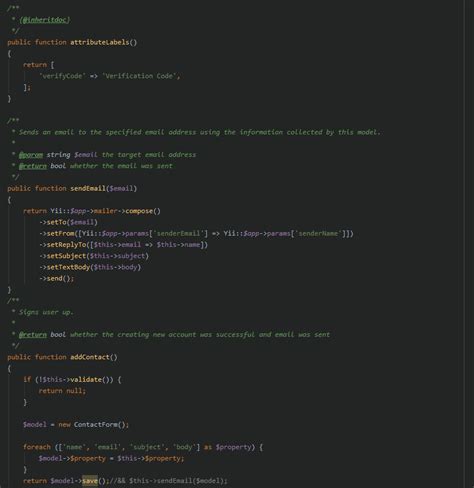 Php Calling Unknown Method Frontendmodelscontactformsave Stack Overflow