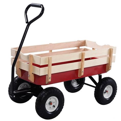 Softweary Bollerwagen Für Kinder Handwagen Aus Holz Und Stahlrohrrahmen Kinderfahrzeuge Mit
