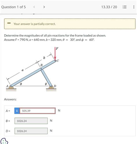 Solved Determine The Magnitudes Of All Pin Reactions For The