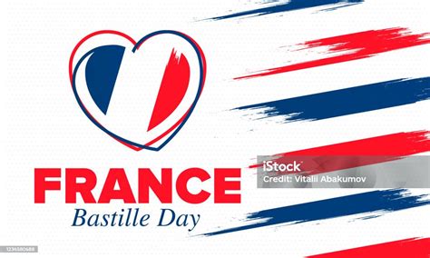 프랑스의 바스티유의 날 국가 행복 한 휴일 7 월 14 일 연례 경축 프랑스 국기입니다 프랑스의 독립과 자유 애국 적인 요소 축제 디자인 벡터 포스터 일러스트레이션 세가지
